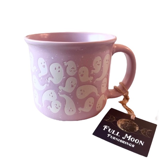 Full Moon Furnishings | Dining | Pink Smiling Ghost Mug Full Moon New ...